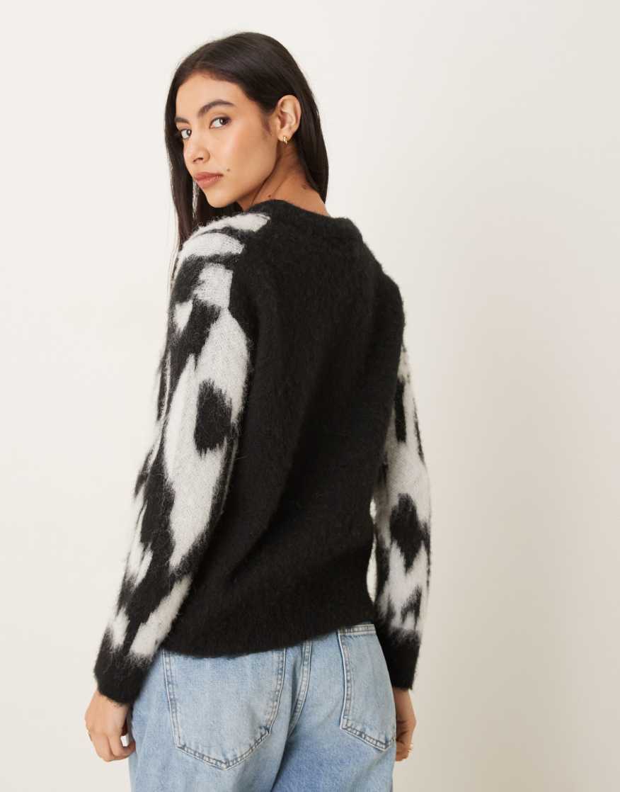 CALVIN KLEIN Brushed Distorted Print Jumper | endource