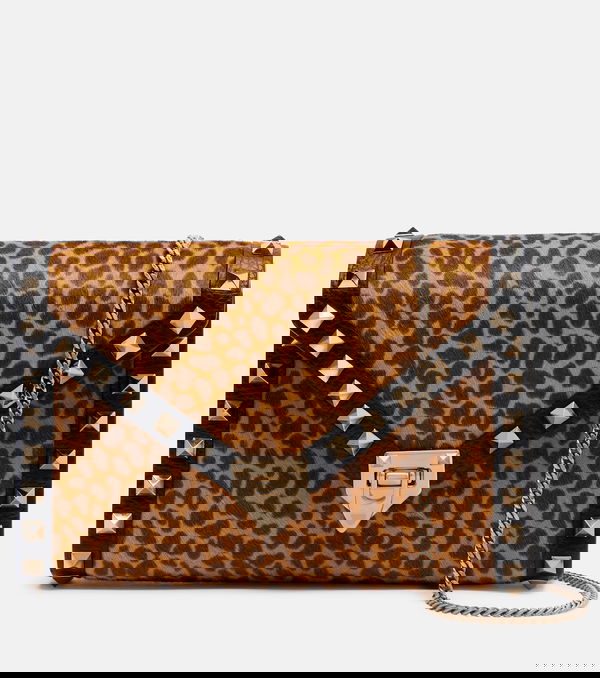 VALENTINO GARAVANI Rockstud Mini Calf Hair Crossbody Bag | endource