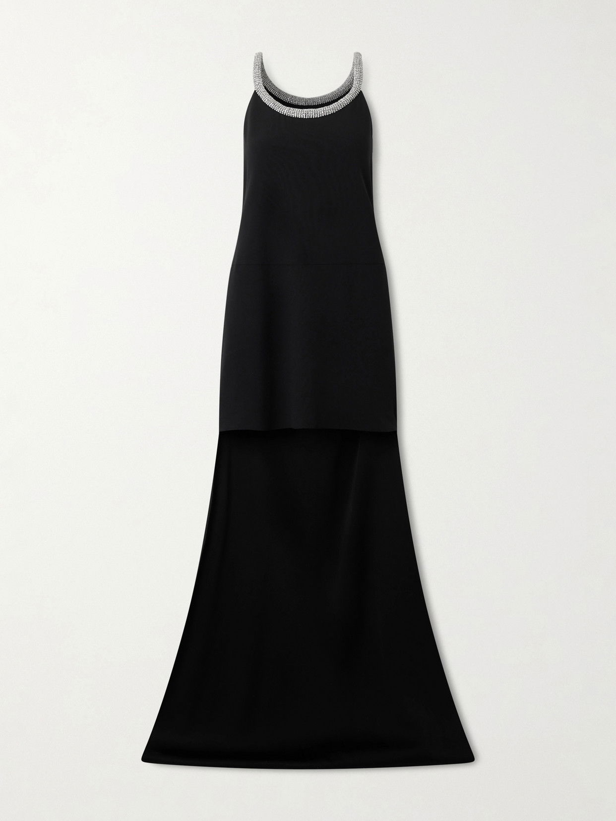 TOM FORD Crystal-Embellished Satin-Crepe Gown | endource