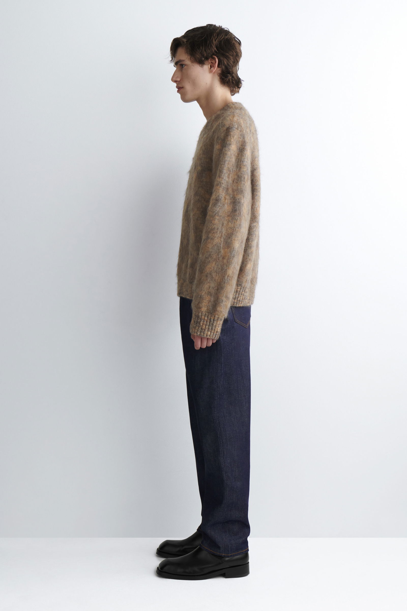COS SPACE-DYED MOHAIR-BLEND CREW-NECK JUMPER | endource