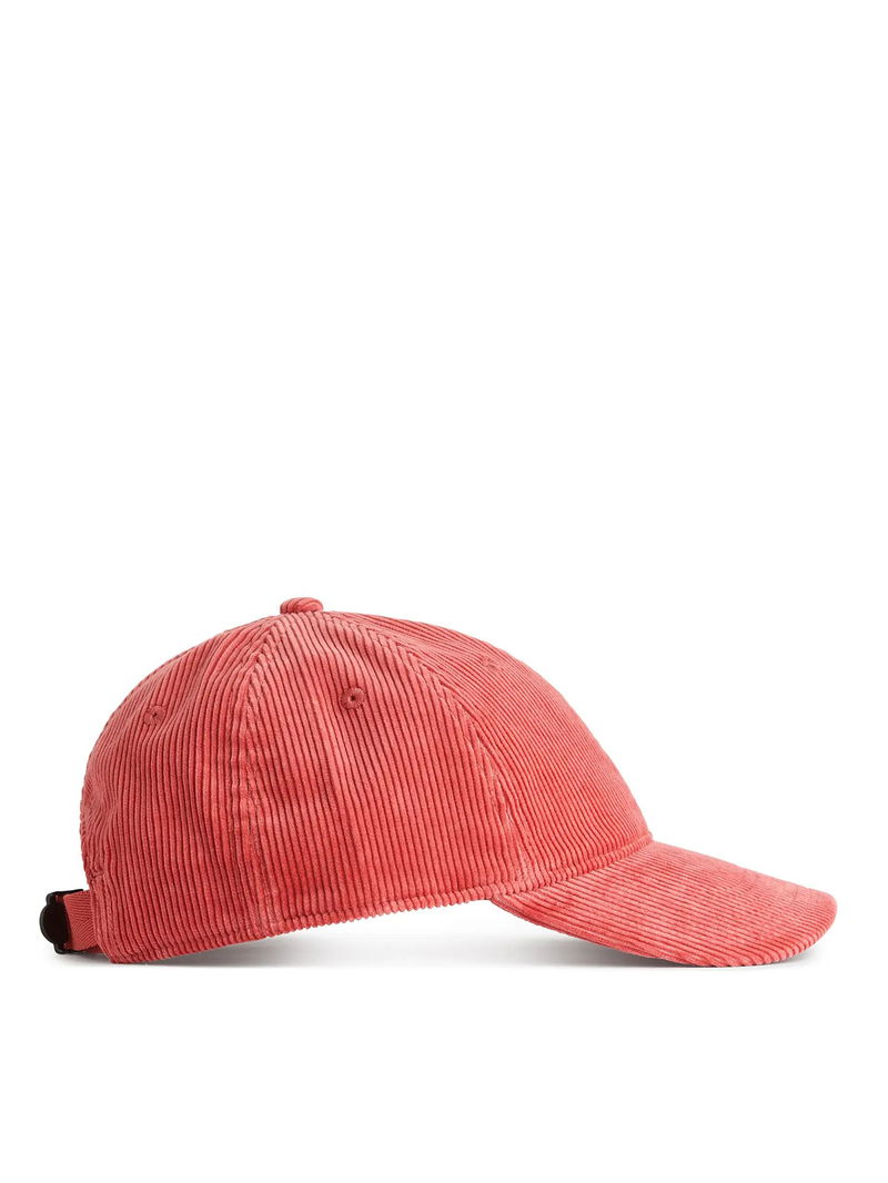 ARKET Corduroy Cap in Washed Red | Endource