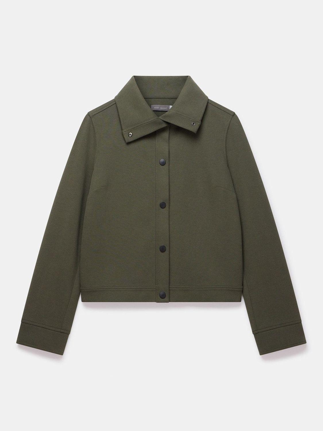MINT VELVET Open Collar Jacket in Green | Endource