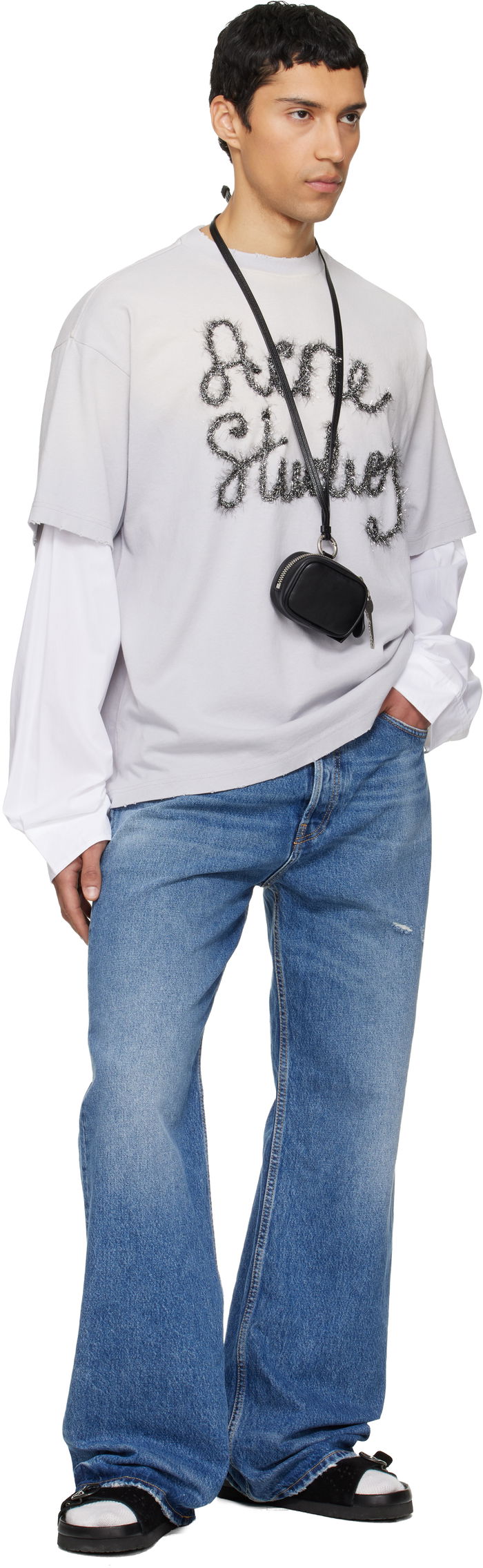 ACNE STUDIOS Black Camero Clip Pouch | endource