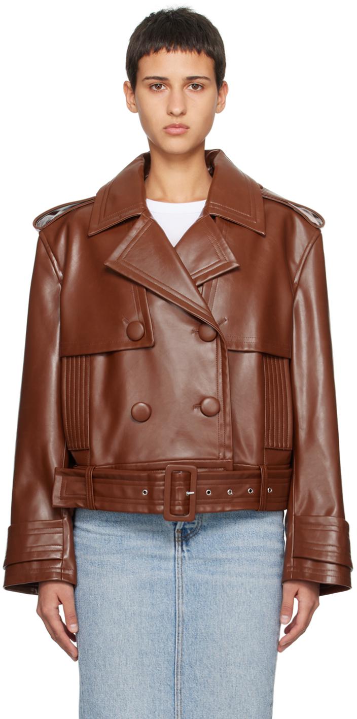 STAND STUDIO Fern Faux-Leather Jacket | Endource