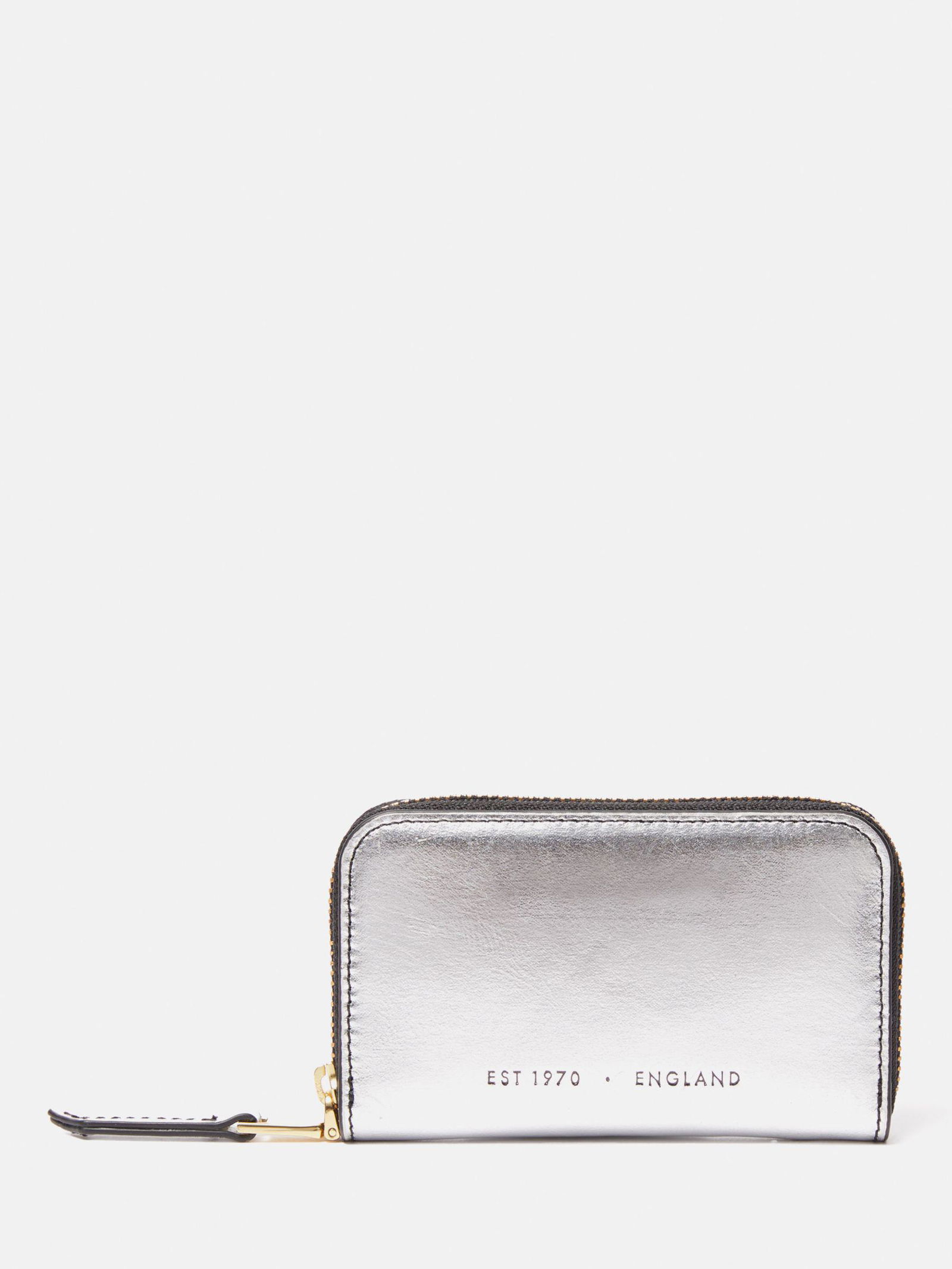 JIGSAW Maddie Small Leather Purse in Silver | endource