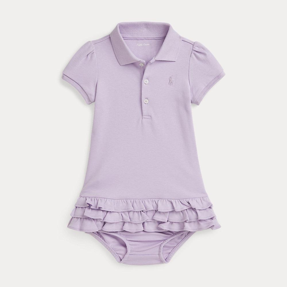 RALPH LAUREN Ruffled Polo Dress & Bloomer in Purple | Endource