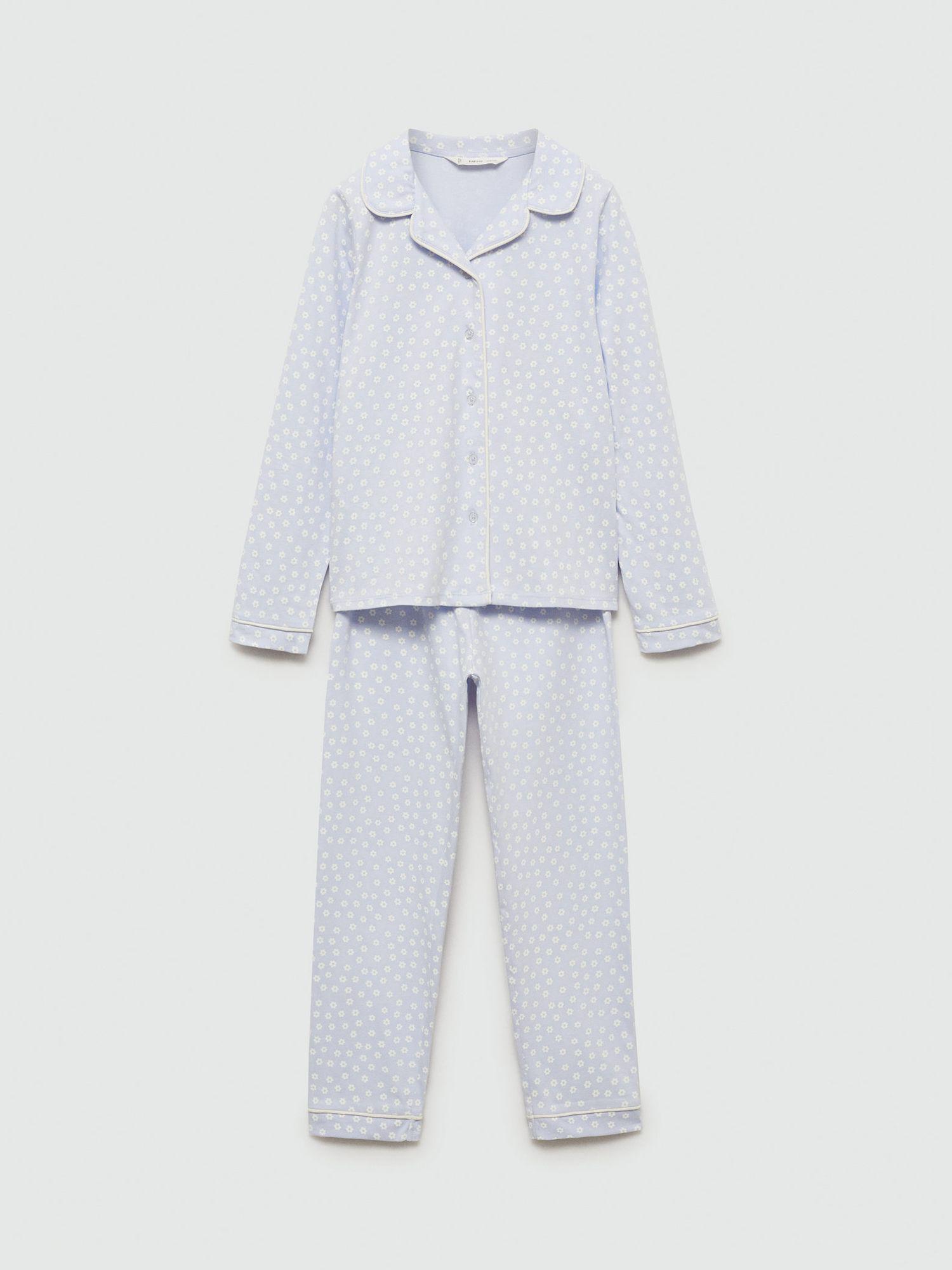 MANGO Kids' Flores Pyjamas in Pale Blue | endource