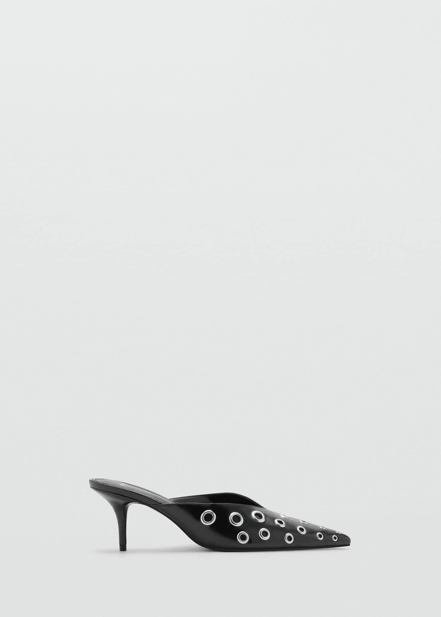 MANGO Slingback Shoes With Metallic Detail in Black | Endource
