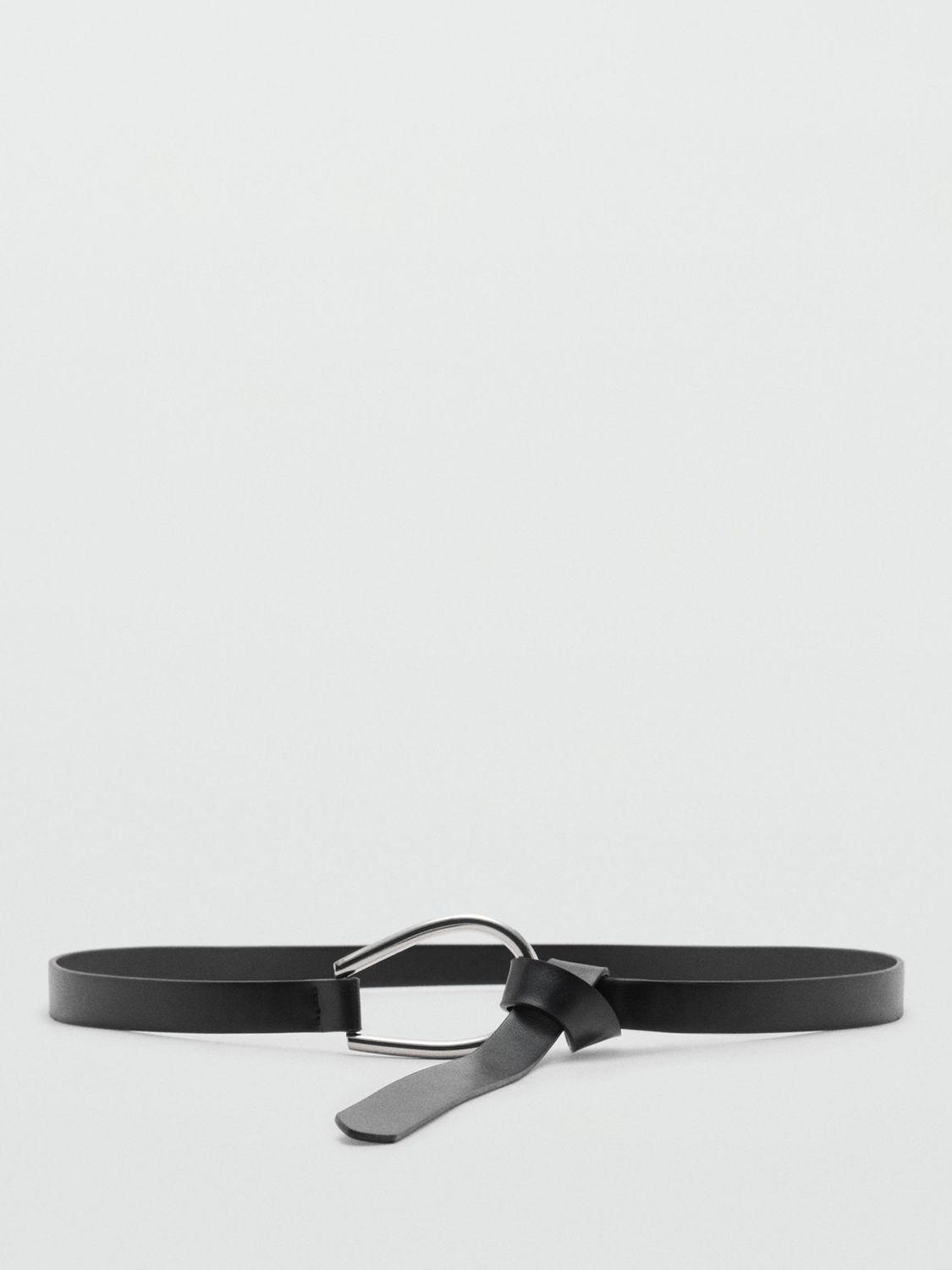 MANGO Linky Skinny Belt in Black | Endource