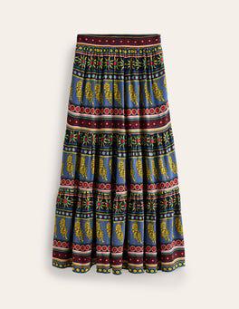 BODEN Viv Crepe Tiered Maxi Skirt | endource