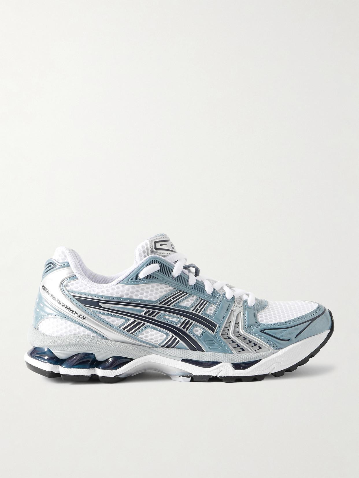 ASICS Rubber-Trimmed Mesh Sneakers in Blue | endource
