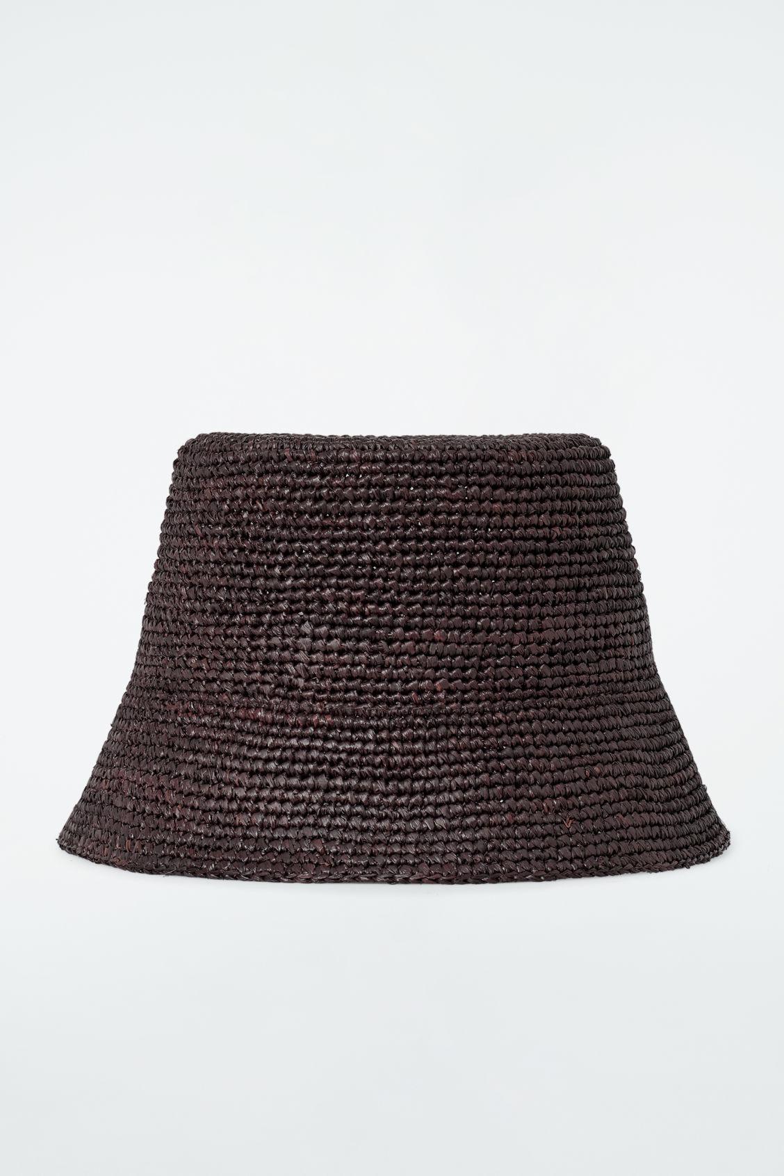 COS Straw Bucket Hat in BROWN | endource