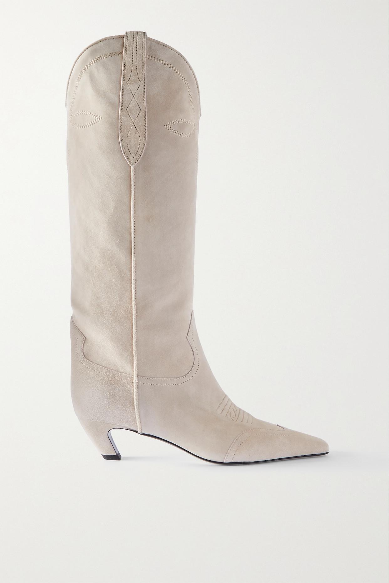 KHAITE Dallas Suede Knee Boots | endource