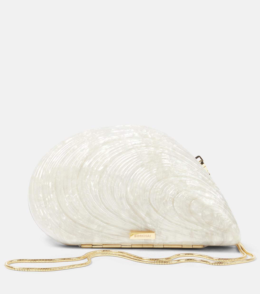 SIMKHAI Bridal Bridget Pearl Shell Clutch in White | endource