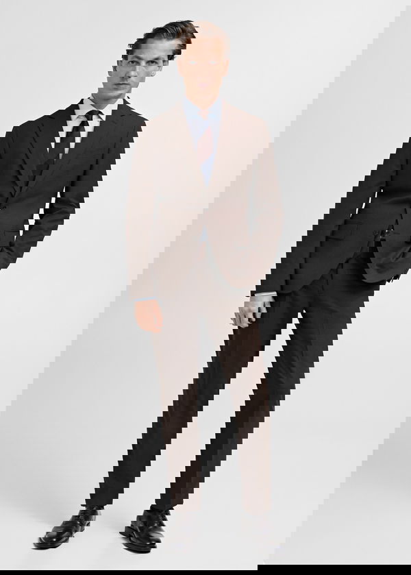 MANGO Turin 100% Virgin Wool Suit Jacket | endource