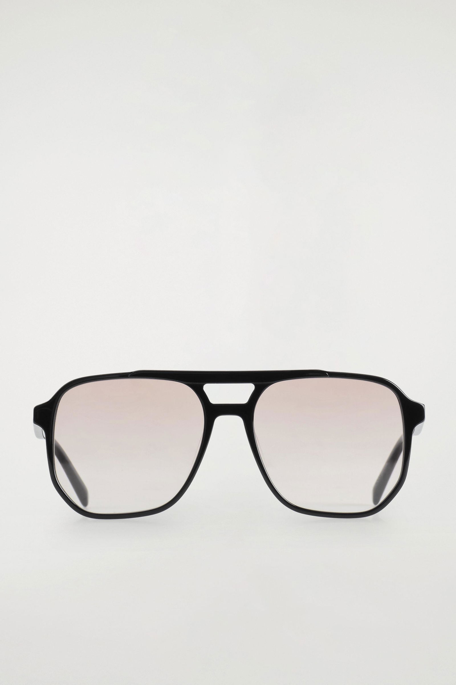 COS Oversized Square-Frame Aviator Sunglasses in BLACK | endource