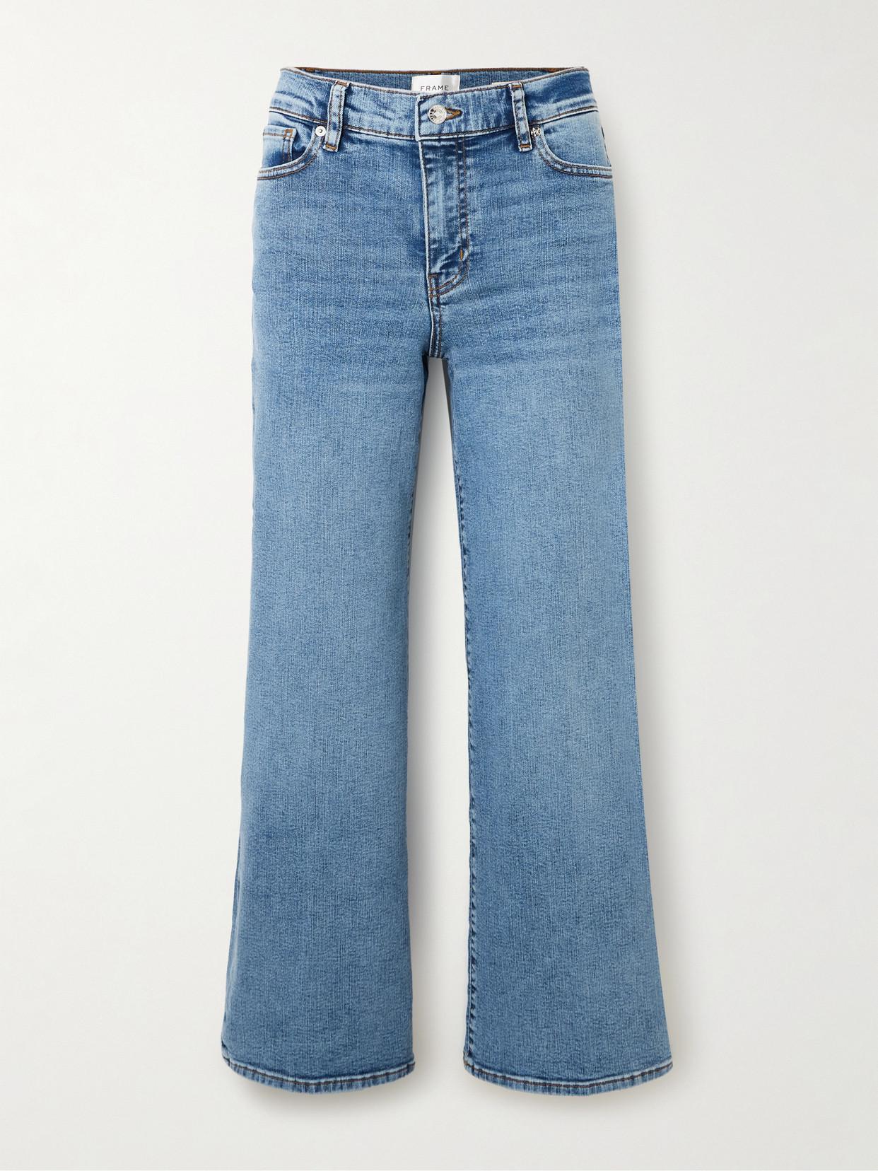 FRAME Le Pixie Slim Palazzo High-Rise Wide-Leg Stretch Jeans | endource