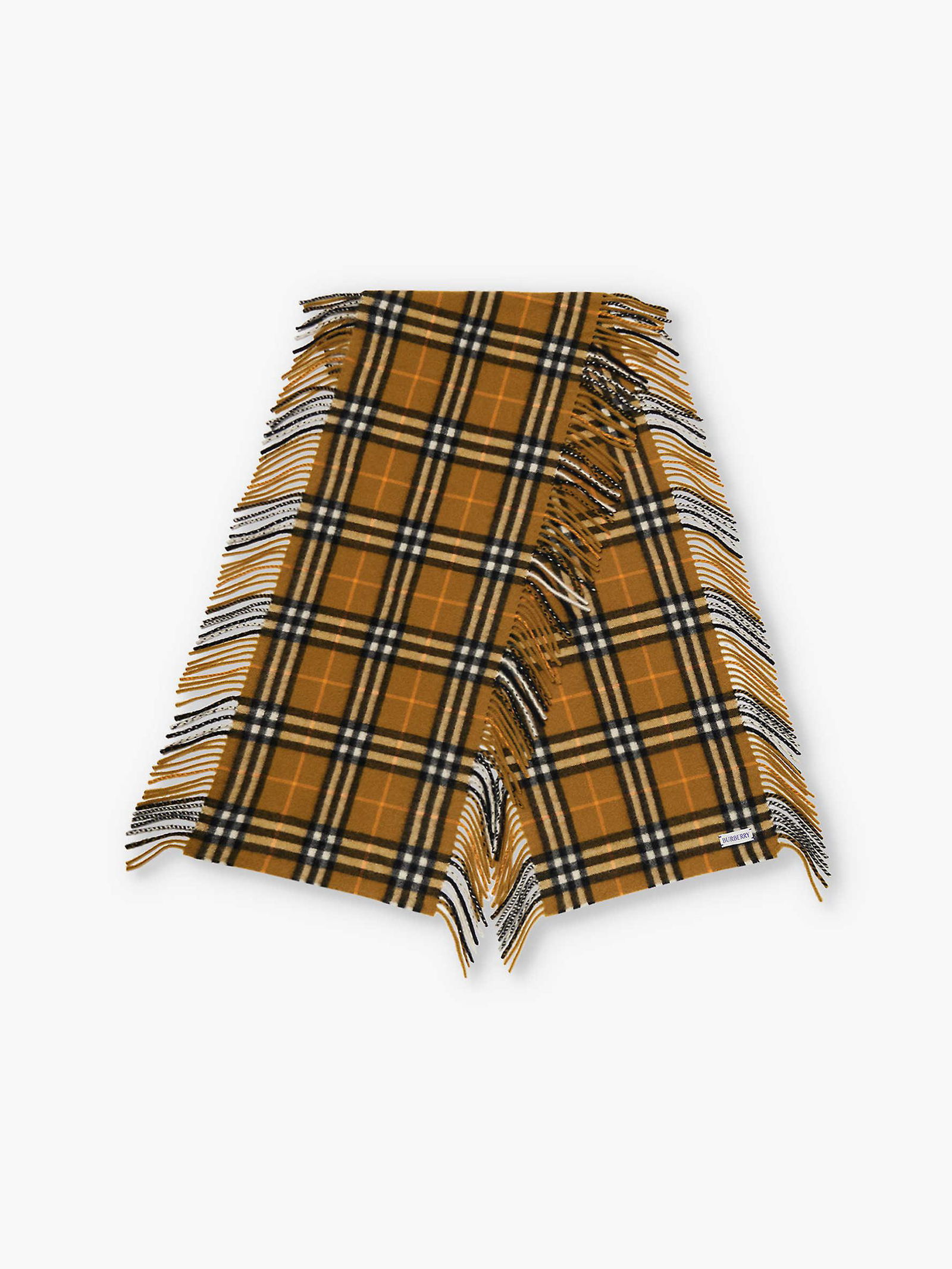 BURBERRY Check Brushed-Texture Cashmere Scarf | endource