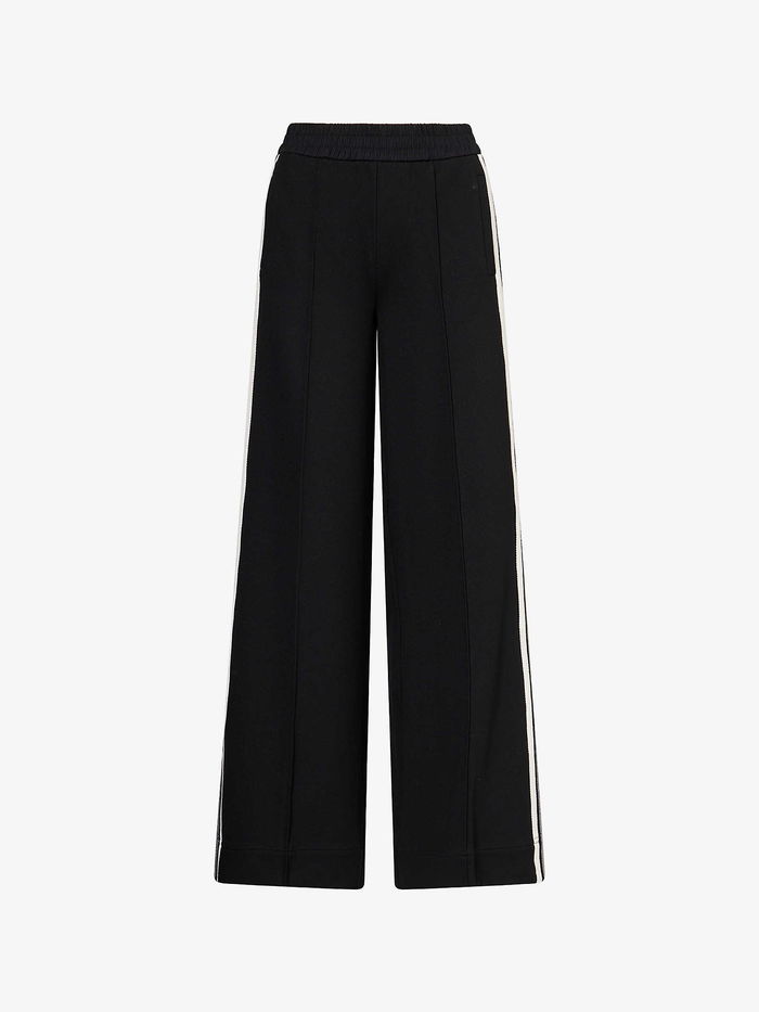 ME+EM Side-Stripe Wide-Leg Stretch-Jersey Jogging Bottoms | endource
