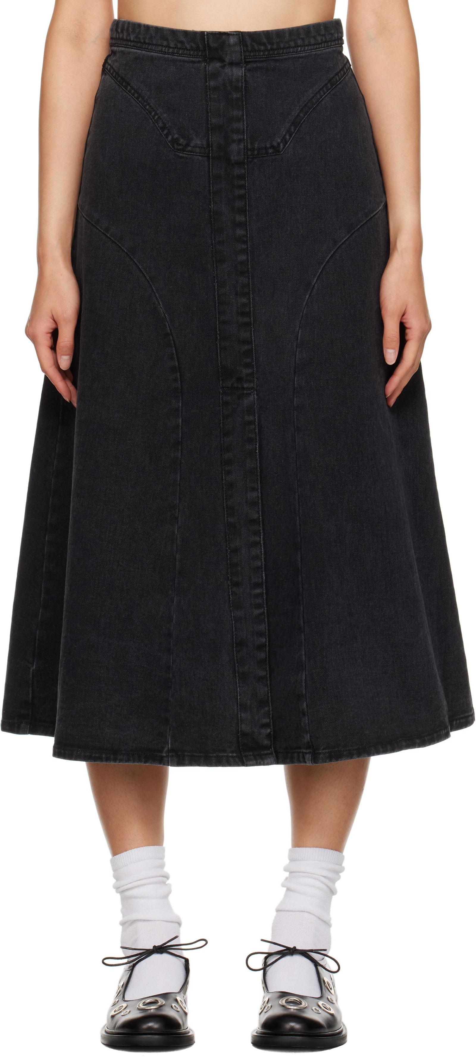 SEA Cornelia Denim Midi Skirt | endource