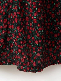 MANGO Floral Print Smocked Midi Dress, Black | endource
