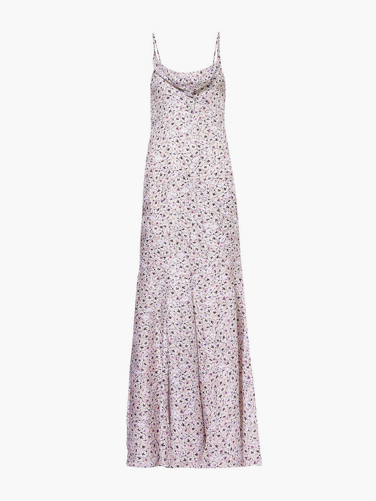 ISABEL MARANT Manelia Flower-Print Woven Maxi Dress in ECRU | Endource