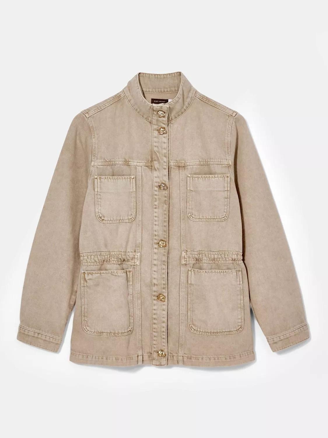 MINT VELVET Utility Denim Jacket in Natural | endource