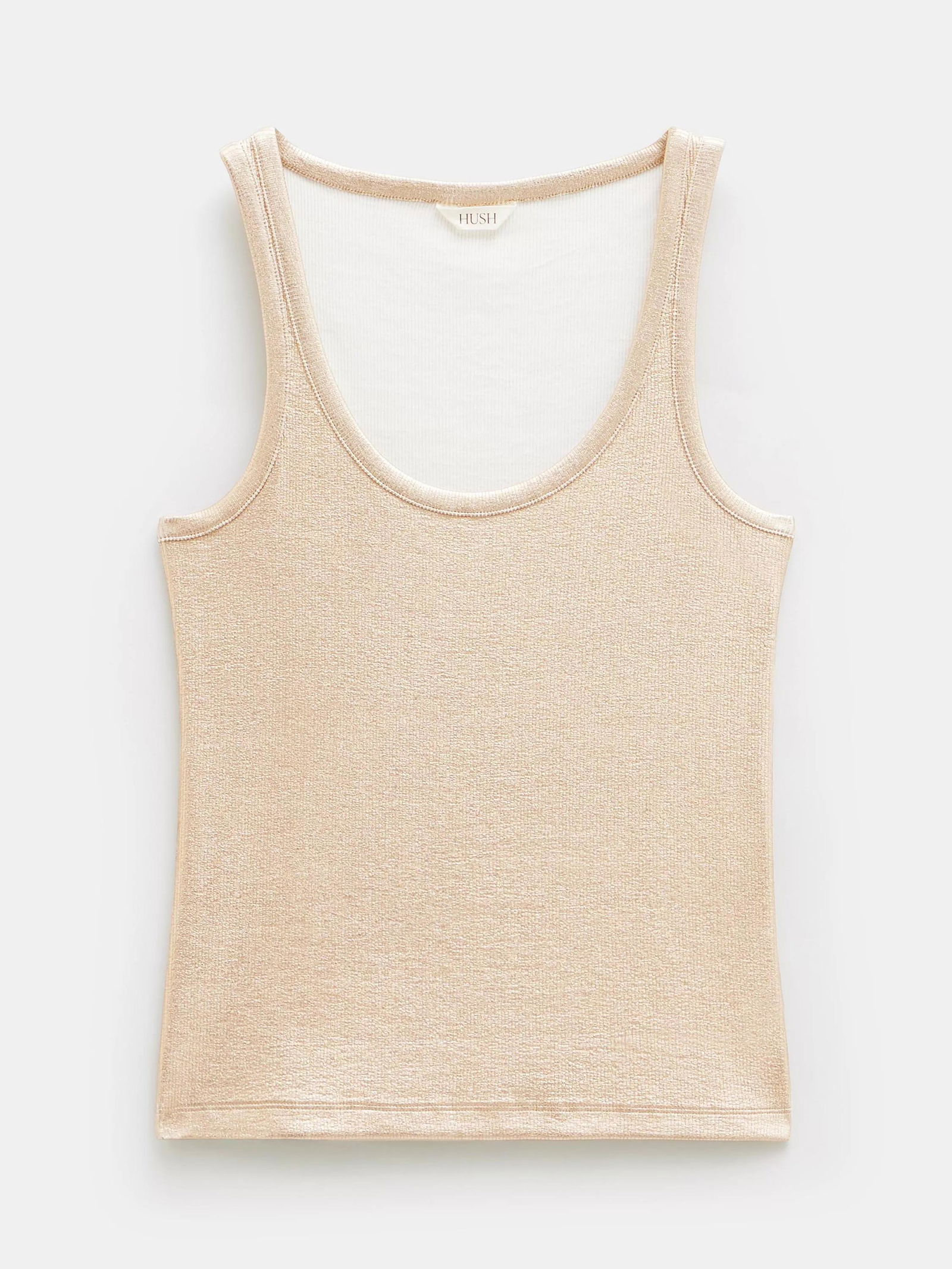 HUSH Alyssa Metallic Top in Silver | endource