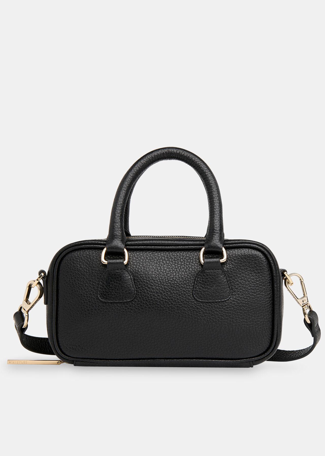 WHISTLES Lois Bowling Crossbody Bag in Black | endource