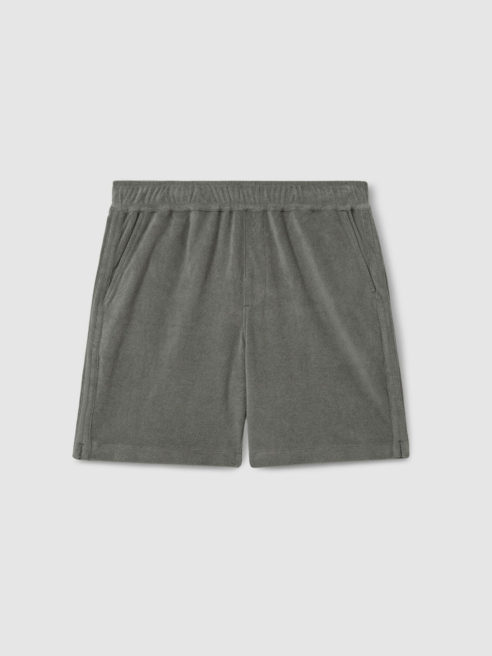 PAIGE Terry Drawstring Shorts in Grey | endource