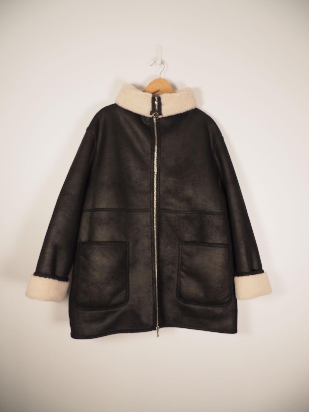 MANGO Oversized Aviator Jacket in Black | endource