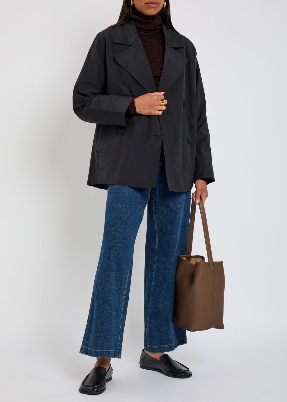 EILEEN FISHER Double-breasted Shell Trench Jacket | endource