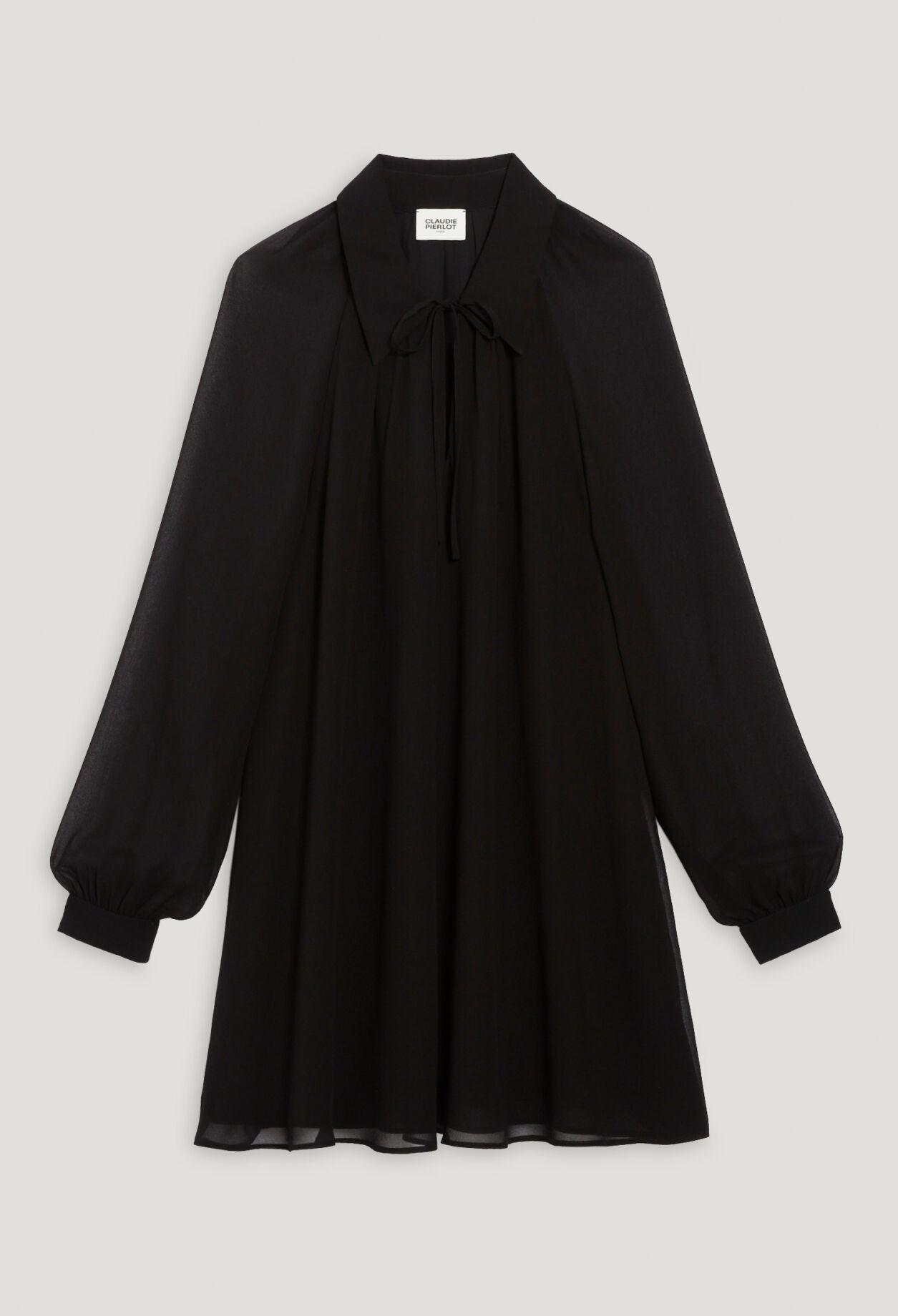 CLAUDIE PIERLOT Short Floaty Dress in BLACK | Endource