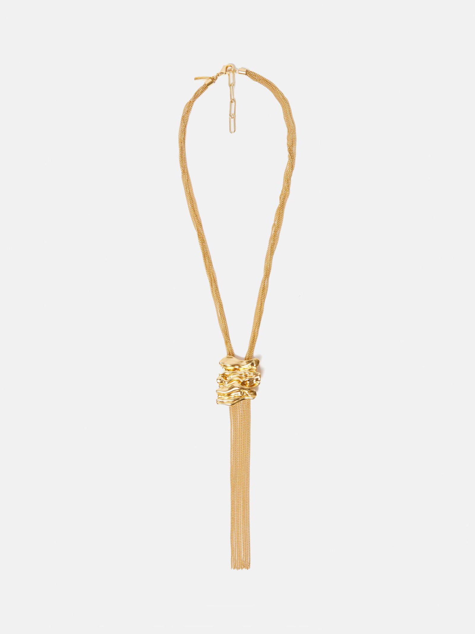 JIGSAW Crumpled Charm Multi Chain Necklace | endource
