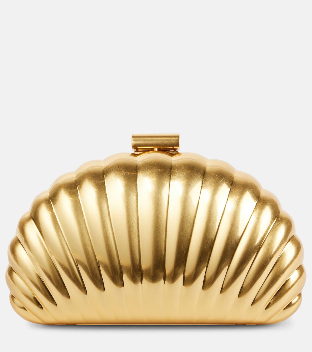 SIMKHAI Monet Shell Clutch in Gold | endource