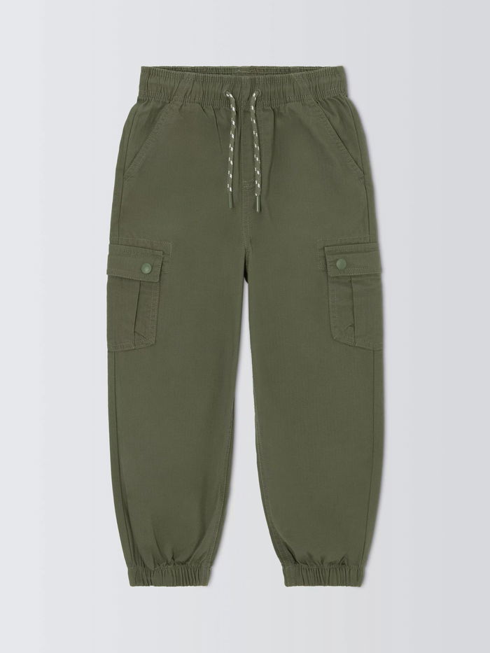 JOHN LEWIS Kids' Ripstop Cargo Trousers, Olive | endource