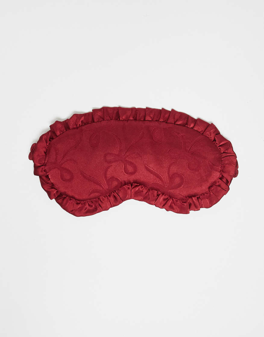 SISTER JANE Dita Satin Ruffle Trim Eye Mask Co-Ord | endource