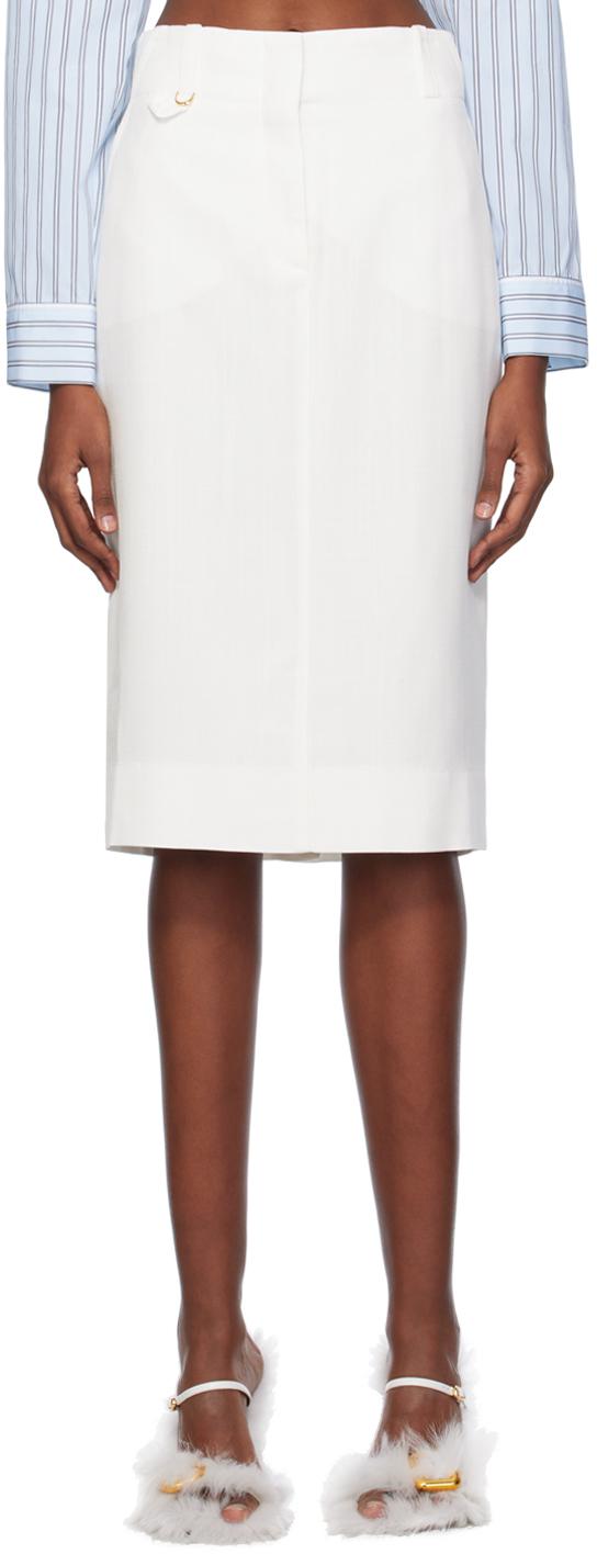 JACQUEMUS Les Sculptures 'La Jupe Midi Bari' Midi Skirt | Endource