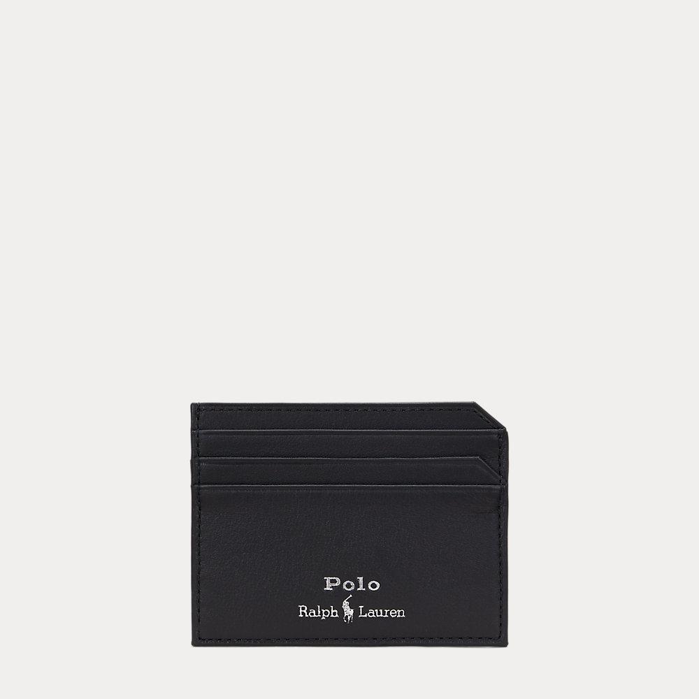 POLO RALPH LAUREN Smooth Leather Card Case in Black | endource