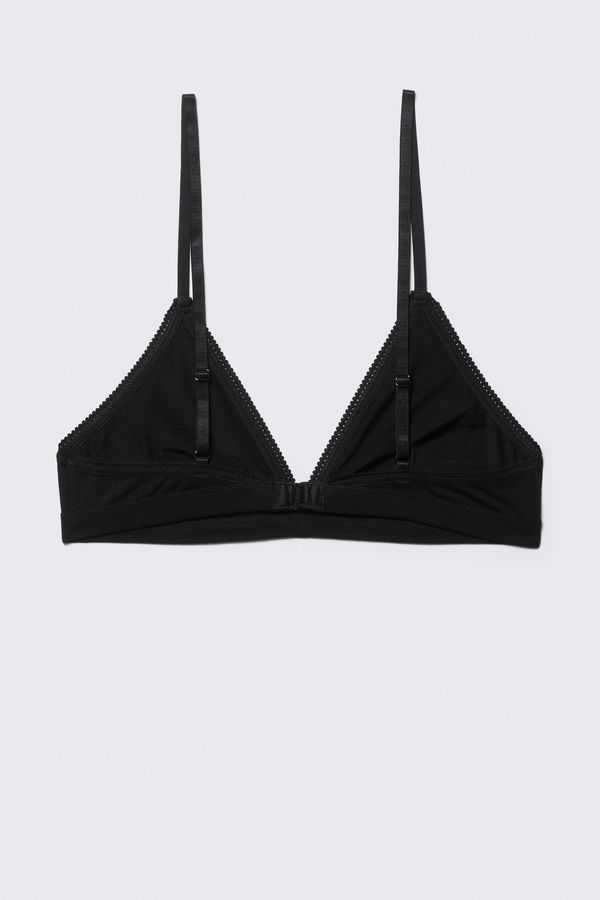 WEEKDAY Soft Cotton Triangle Bra | endource
