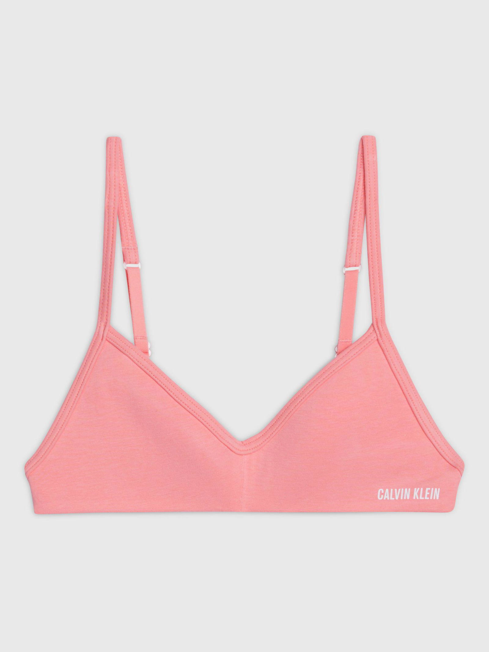 CALVIN KLEIN Slogan Bra in Pink Coral | endource