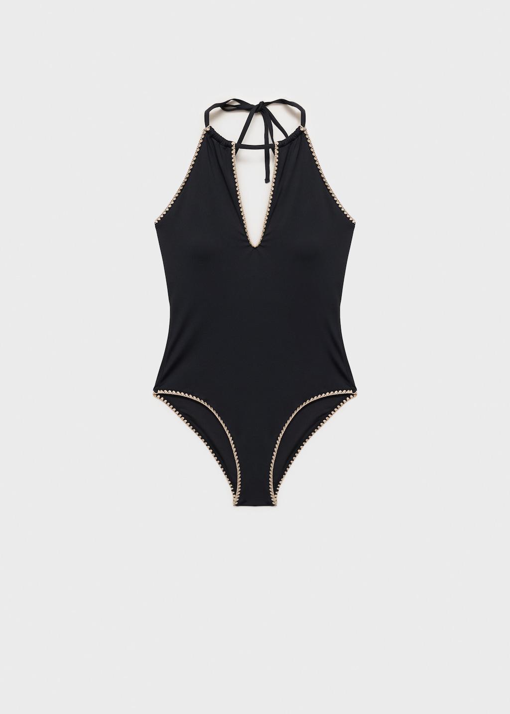 MANGO Halter Neck Swimsuit | endource
