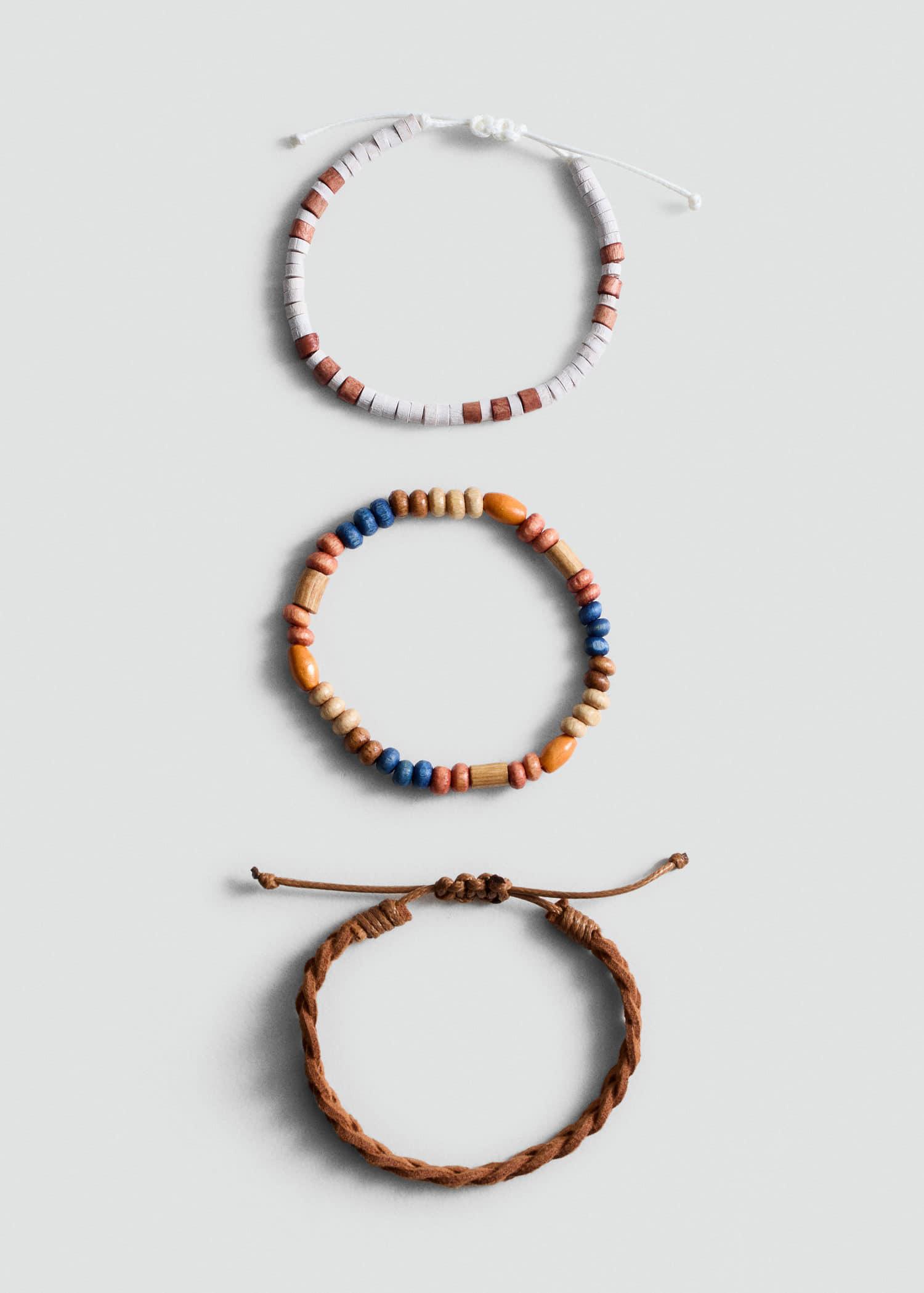 MANGO Pack Of 3 Bracelets in Brown | Endource