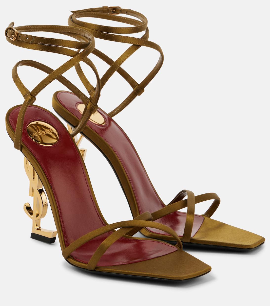 SAINT LAURENT Opyum 110 Sandals in Gold | endource