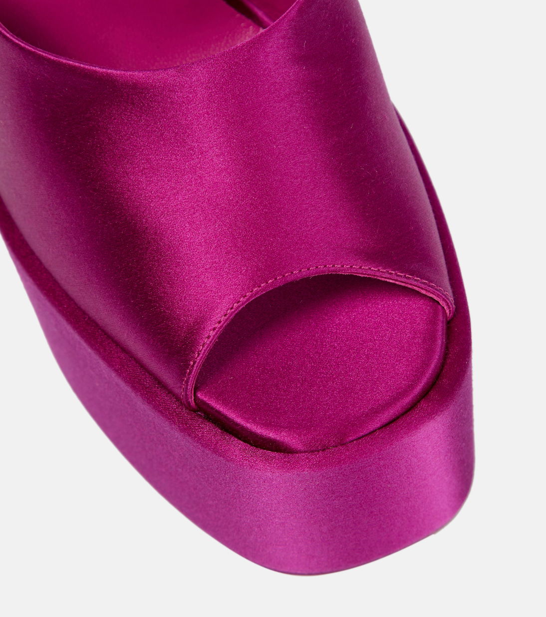 Paris Texas Marina Satin Platform Mules | endource