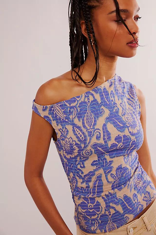 FREE PEOPLE Shea Top in Blue Combo | Endource