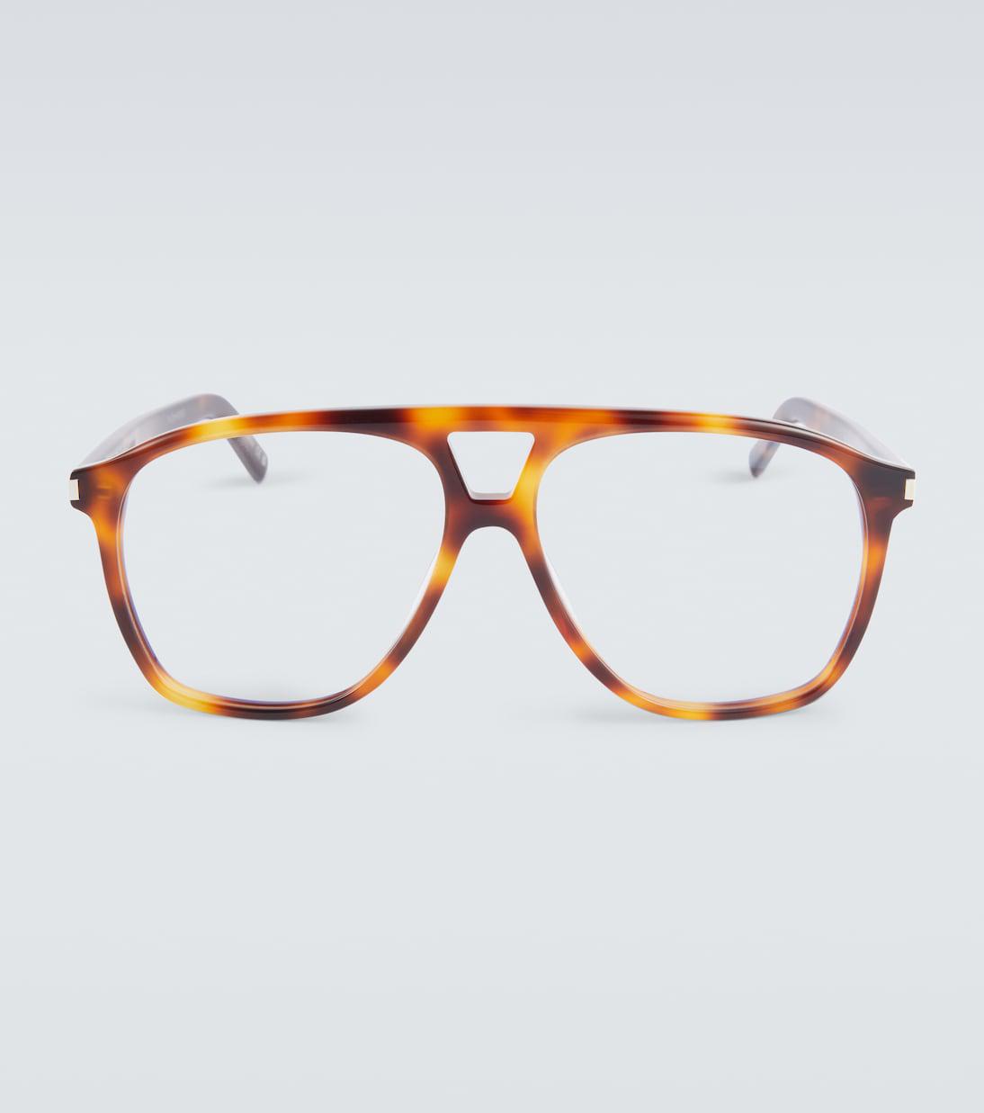 SAINT LAURENT SL 596 Dune Aviator Glasses in Brown | endource