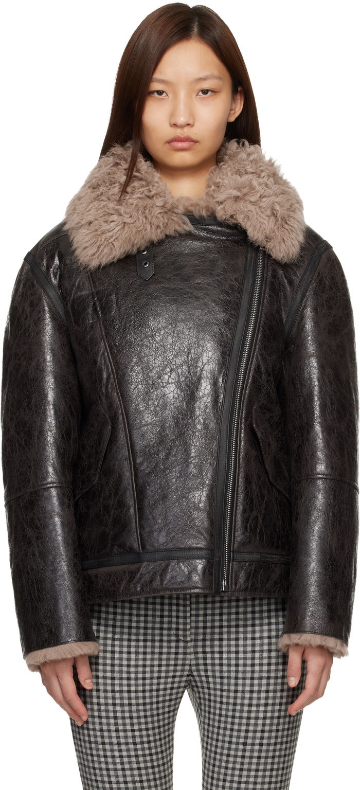 ACNE STUDIOS Leather Shearling Jacket | endource