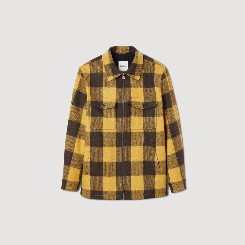 SANDRO Check Jacket in Yellow | endource