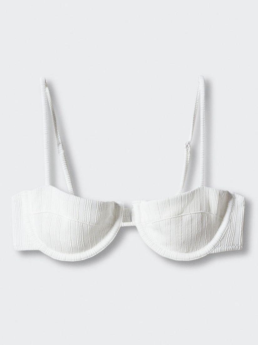 MANGO Anita Bikini Top in White | Endource